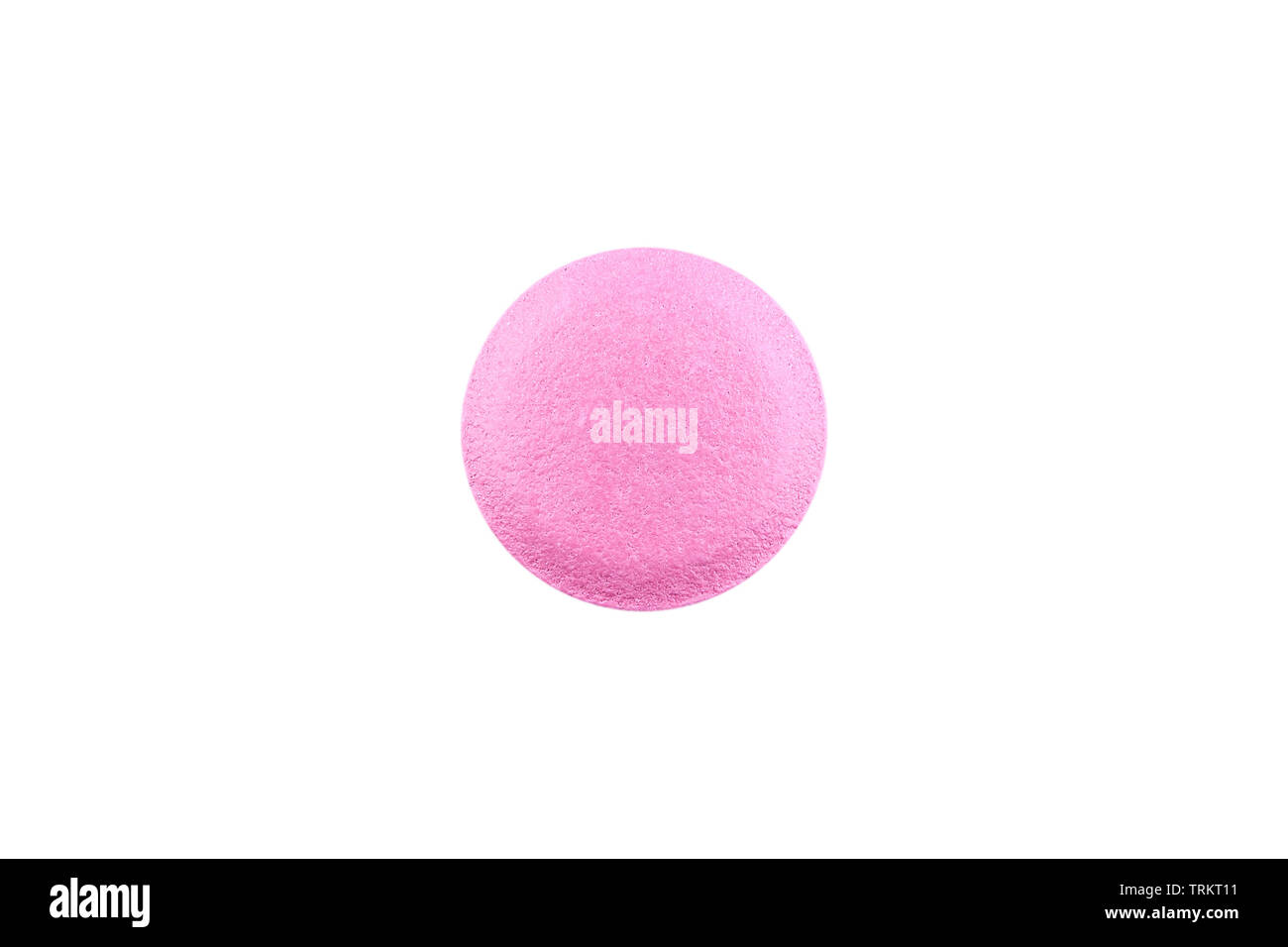 Macro photo of pink pill. Isolated on white background Stock Photo - Alamy