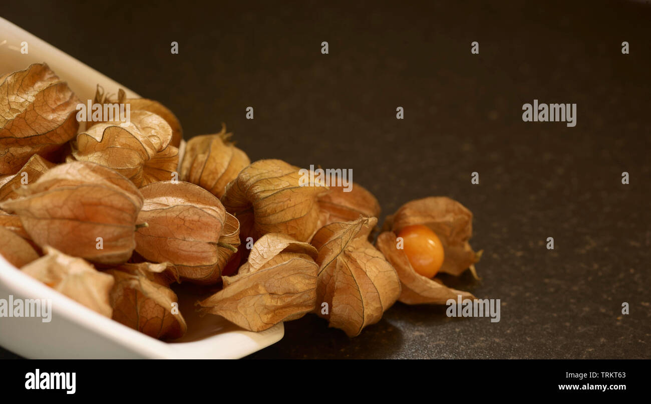 Cape gooseberry fruit in lantern food photograph Stock Photo - Alamy