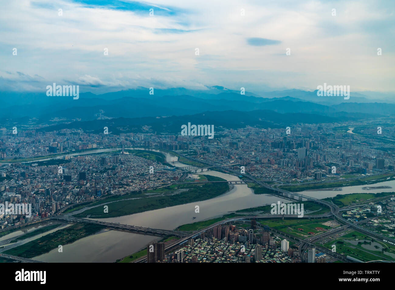 Aerial view of Taipei City in Taipei, Taiwan Stock Photo - Alamy