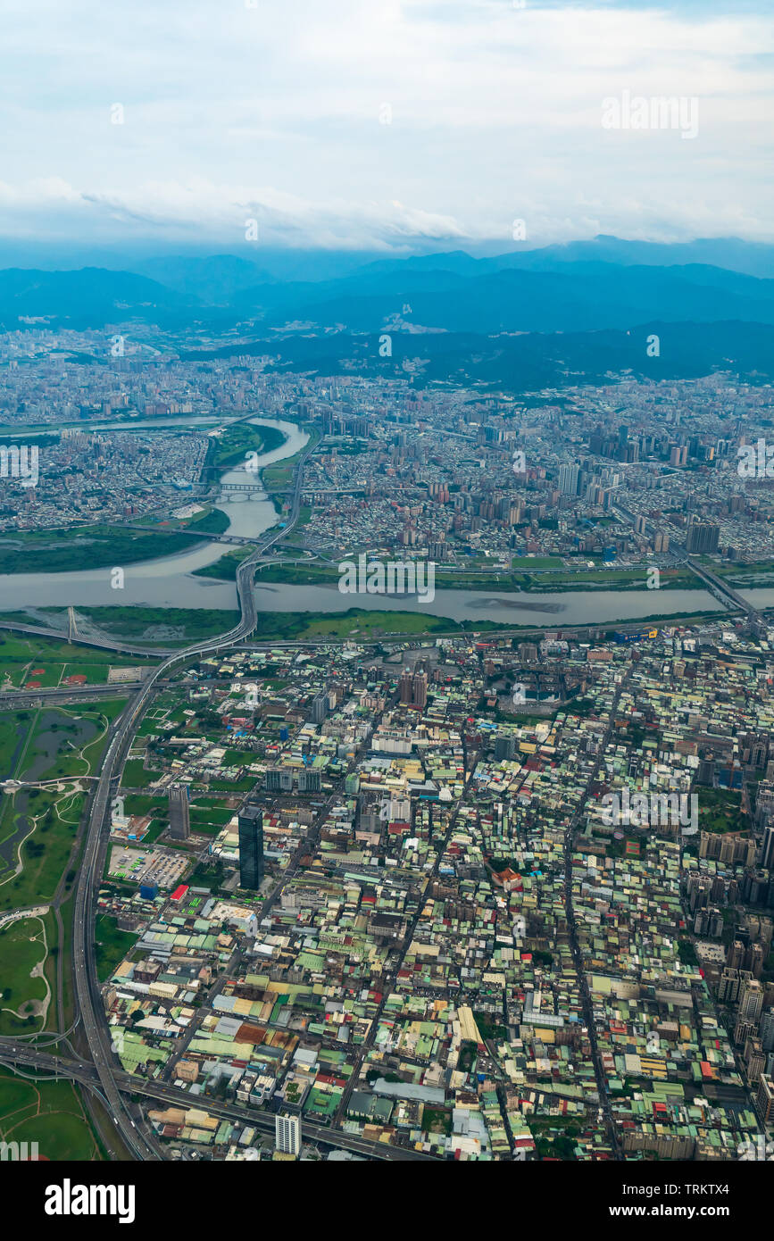 Aerial view of Taipei City in Taipei, Taiwan Stock Photo - Alamy