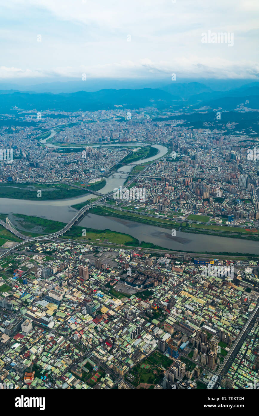 Aerial view of Taipei City in Taipei, Taiwan Stock Photo - Alamy