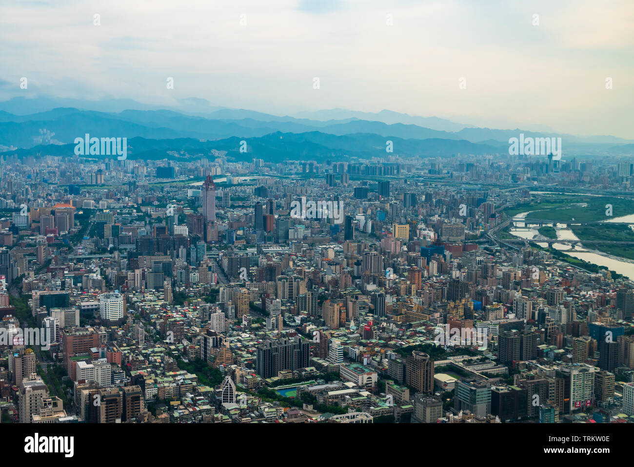 Aerial view of Taipei City in Taipei, Taiwan Stock Photo - Alamy