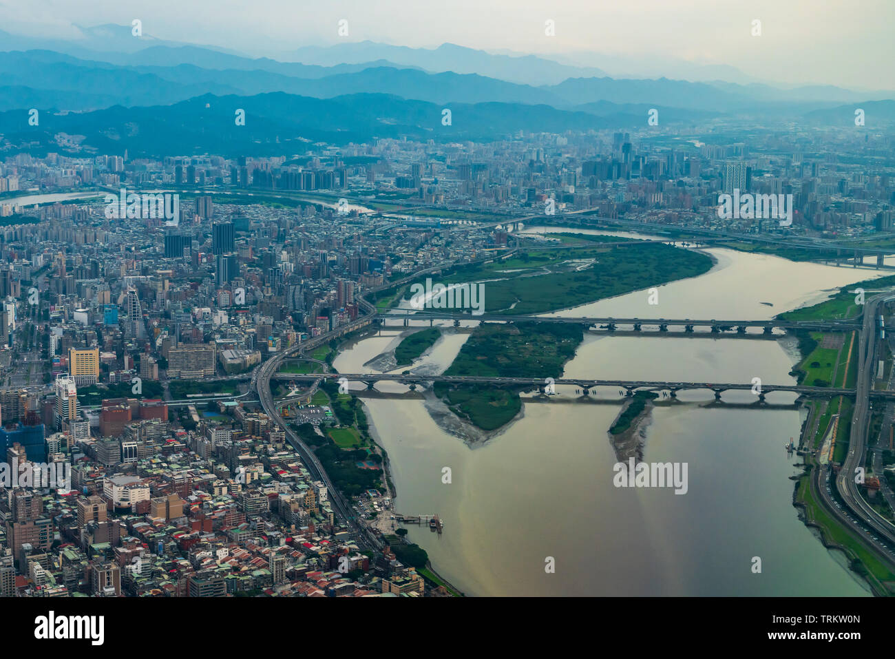 Aerial view of Taipei City in Taipei, Taiwan Stock Photo - Alamy
