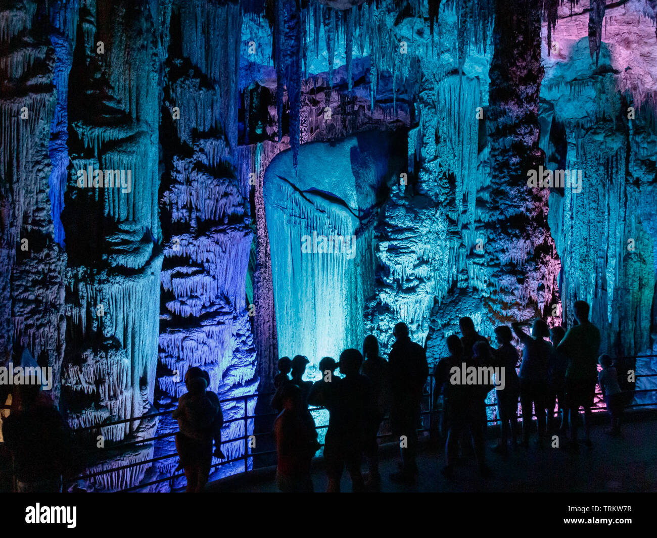 Coves d'Artà in Canyamel, Majorca, Spain (The Artá Caves, stalagmite ...