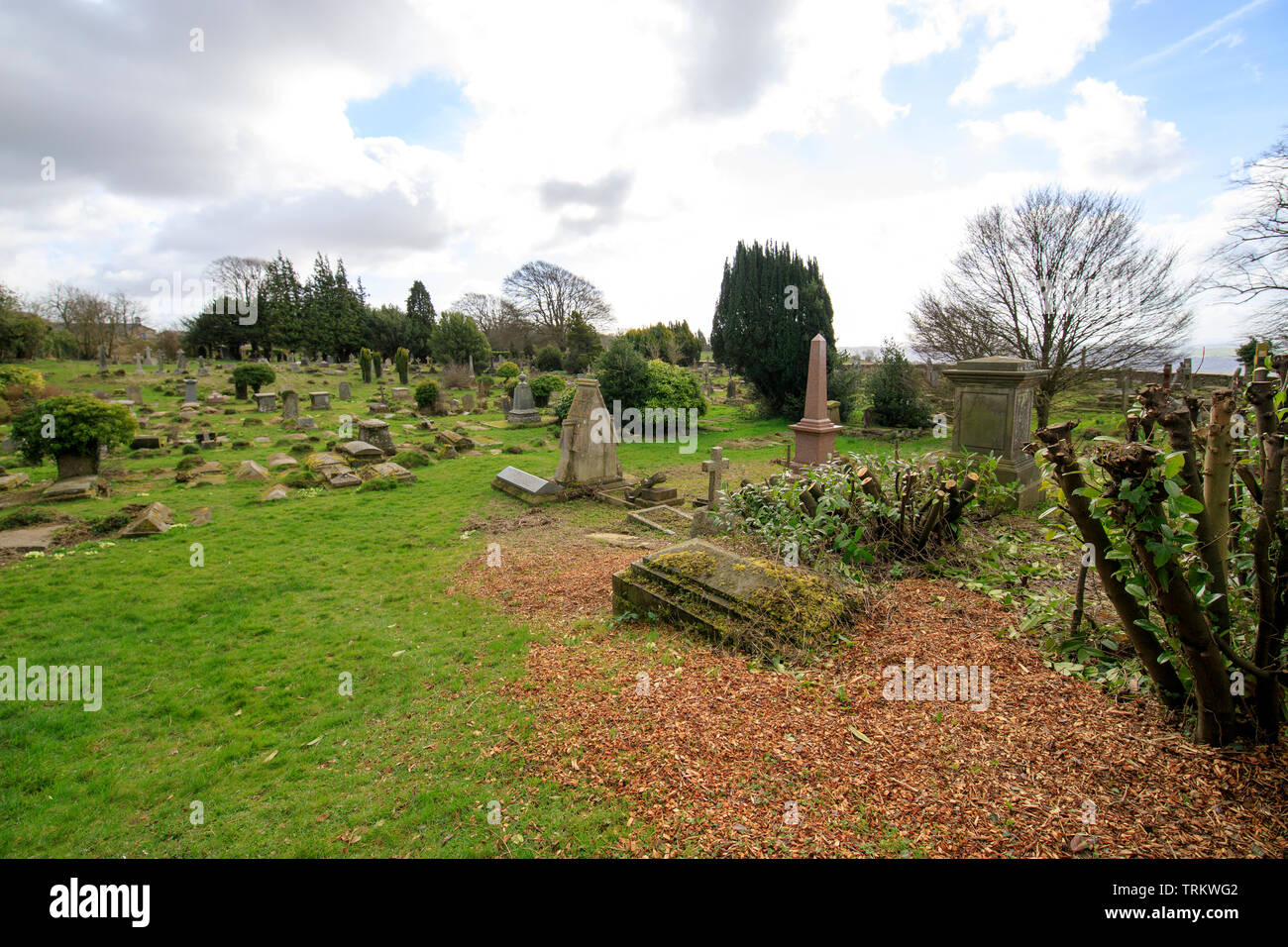 The Graves and Graveyard of Lansdown Cemetery in Bath, Avon Stock Photo ...