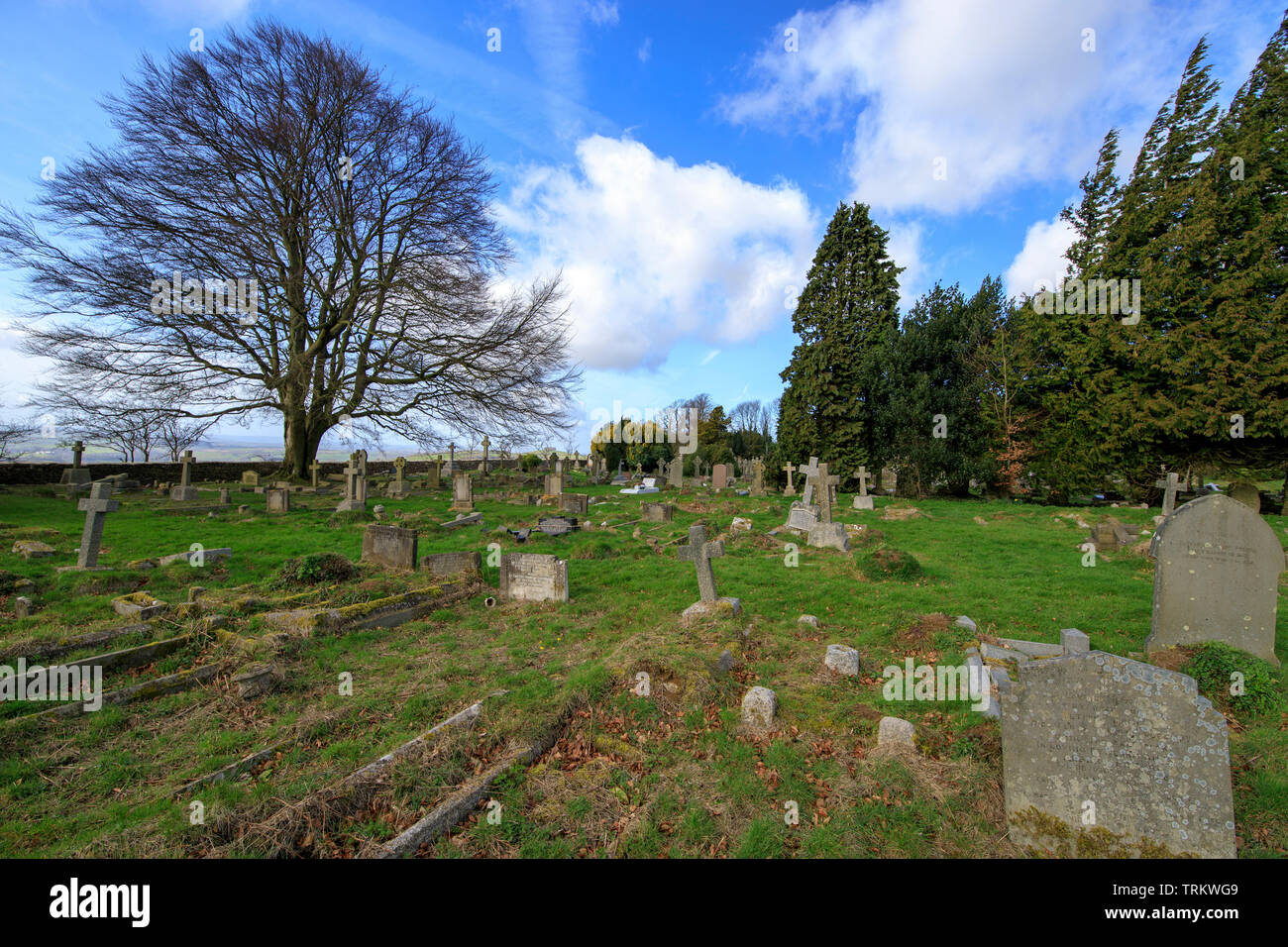 The Graves and Graveyard of Lansdown Cemetery in Bath, Avon Stock Photo ...