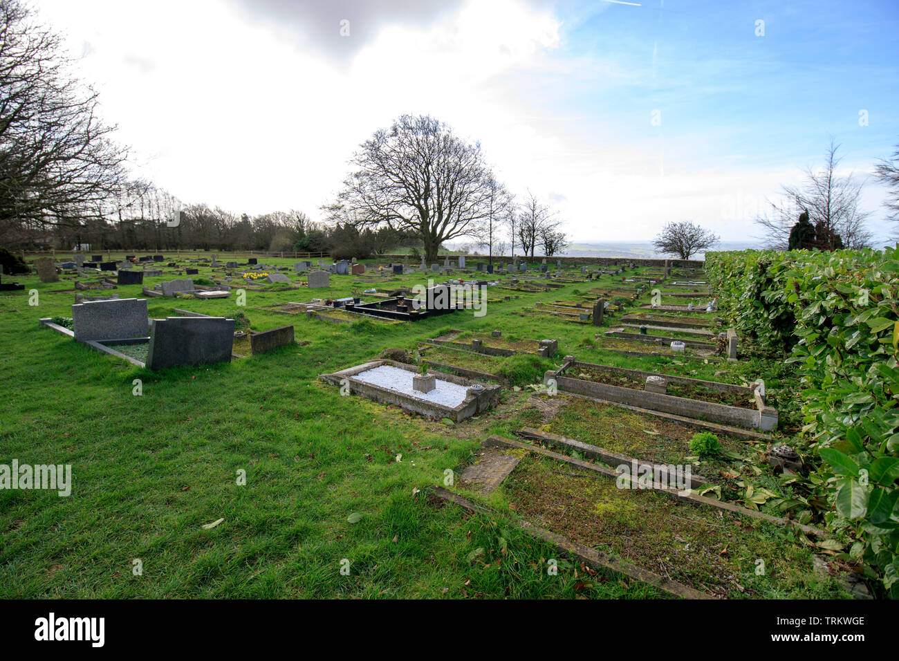 The Graves and Graveyard of Lansdown Cemetery in Bath, Avon Stock Photo ...