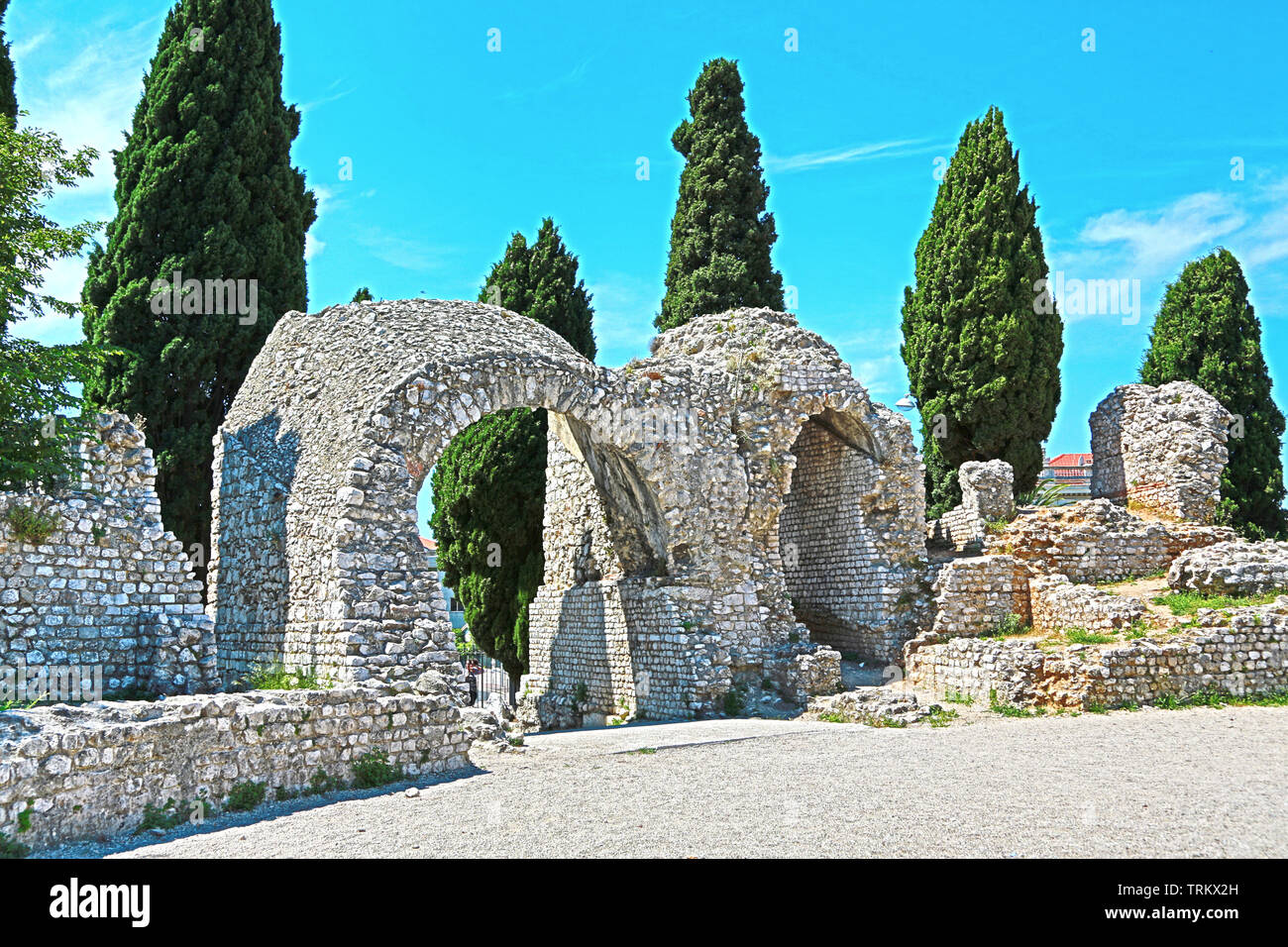 Roman ruins cimiez nice hi-res stock photography and images - Alamy