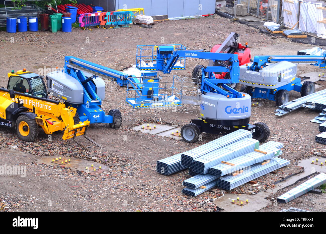A construction site in South Manchester, uk, includes Genie ...