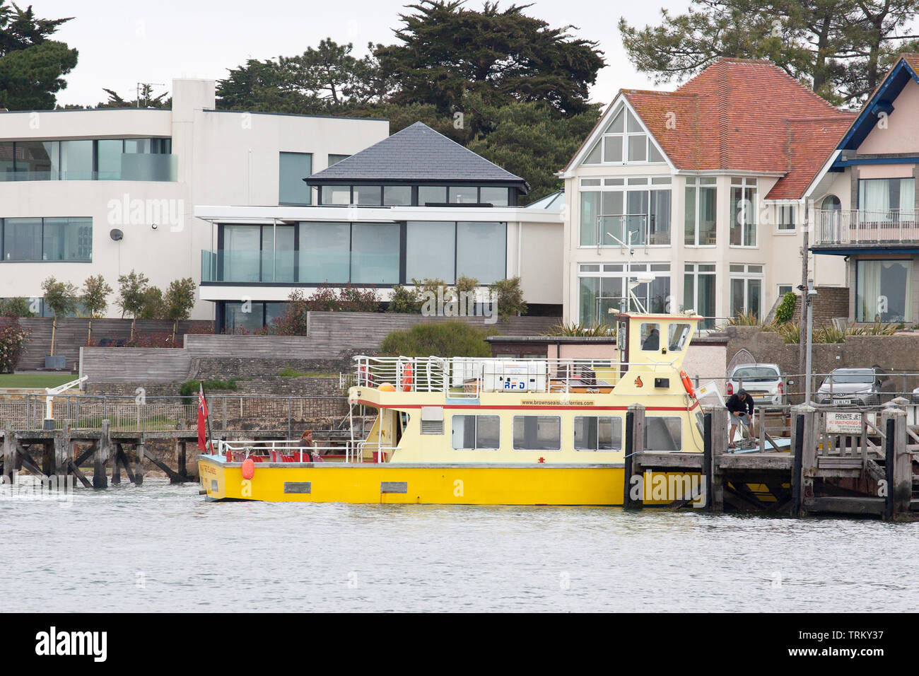 Poole harbour ferries Dorset Stock Photo - Alamy
