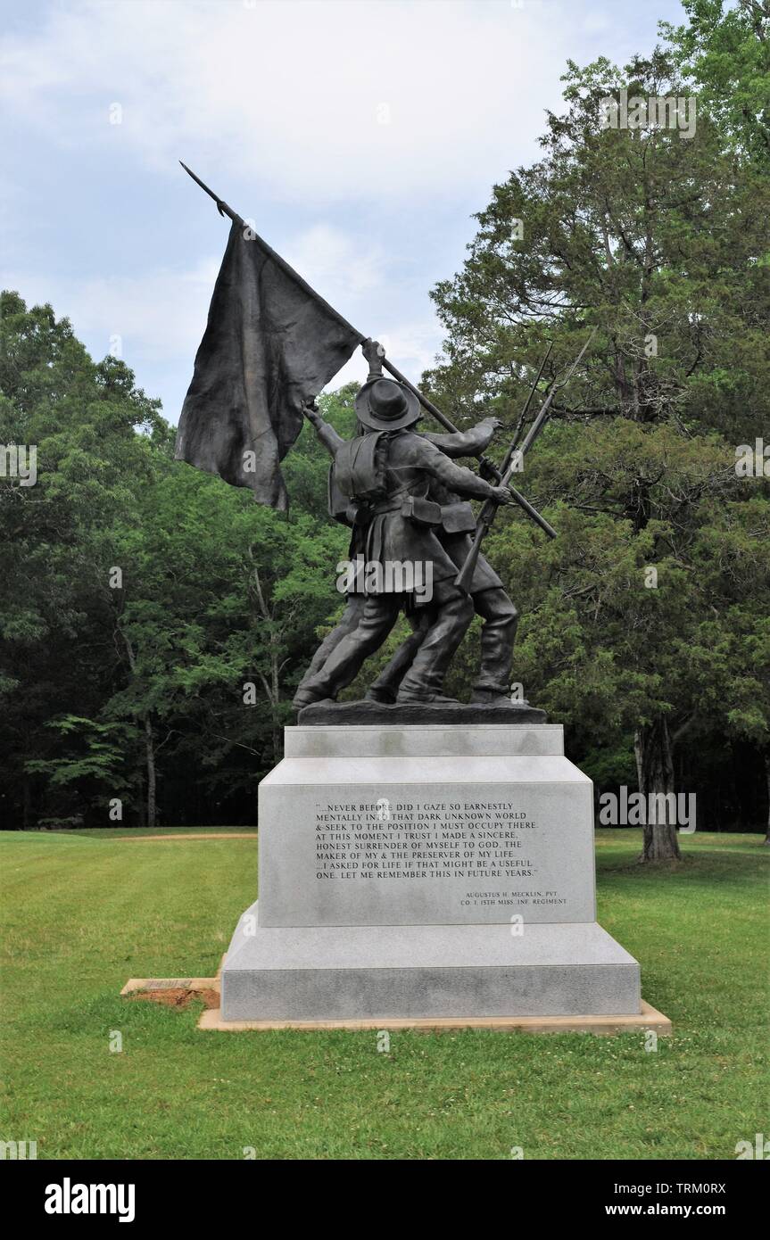 The Mississippi Monument at the Shiloh National Military Park Stock ...