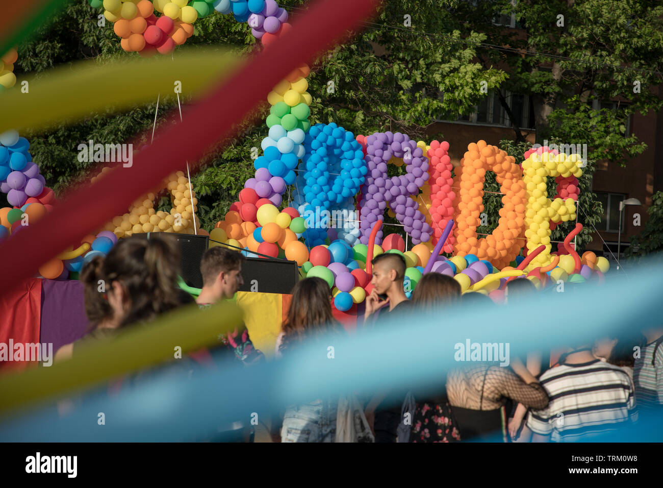 Sofia, Bulgaria - June 08, 2019: Sofia Pride is the biggest annual event dedicated to the ...