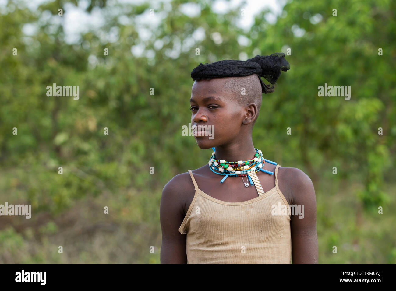 Market woman from the Ari tribe, portrait, southern Omo valley ...