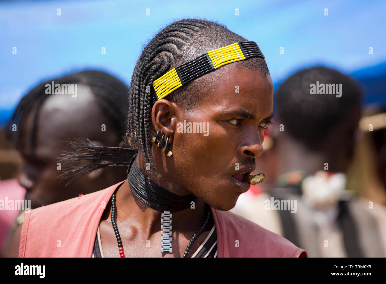 Tsemai boys in Luca, thier tribal village in Southern Ethiopia Stock ...