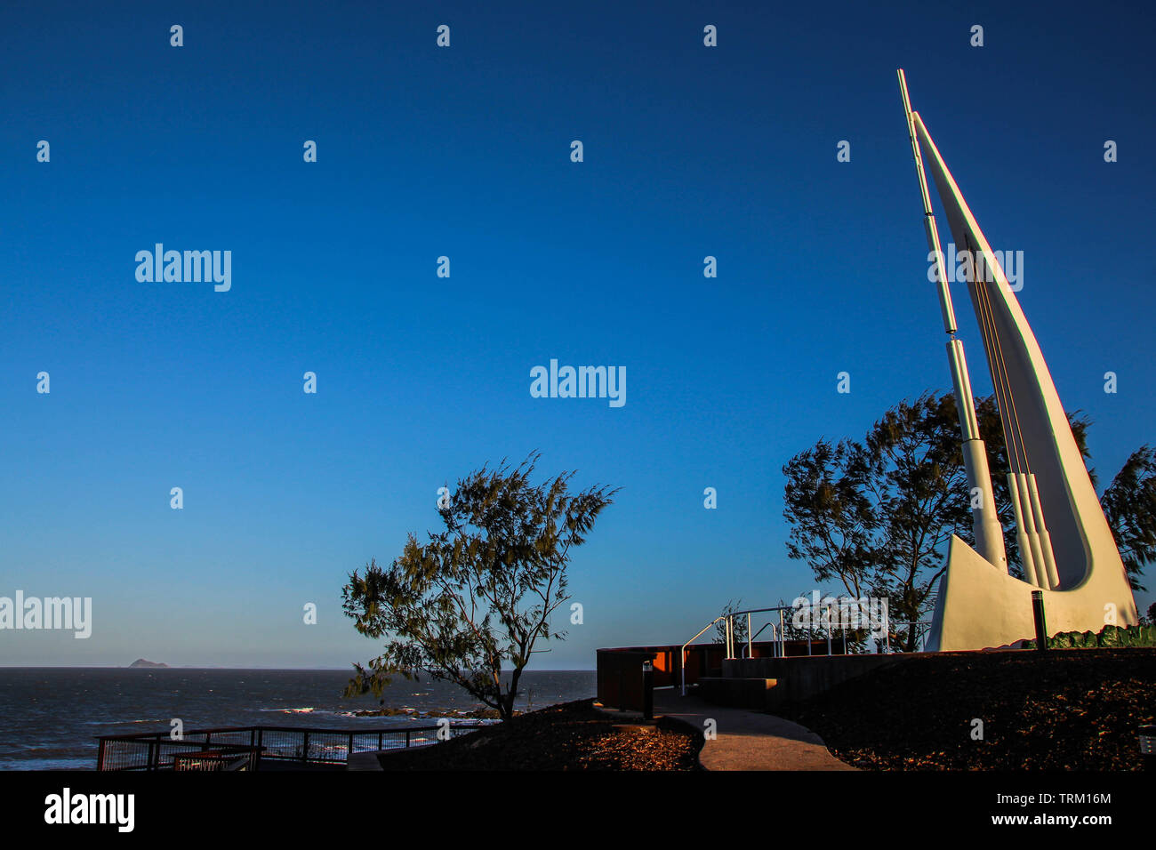 The Singing Ship Monument at Sunset in Emu Park, Queensland, Australia ...