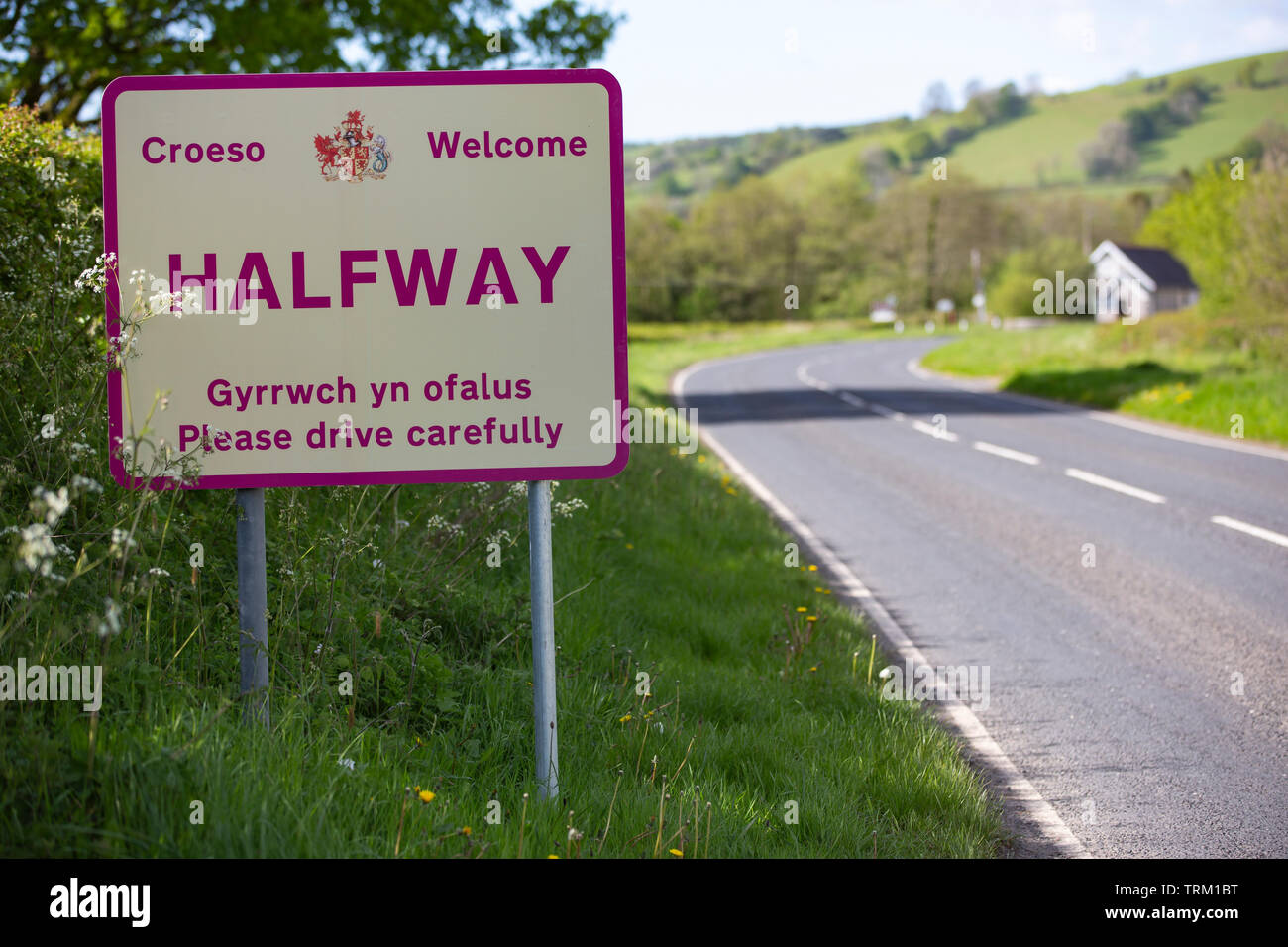 Village name wales hi-res stock photography and images - Alamy