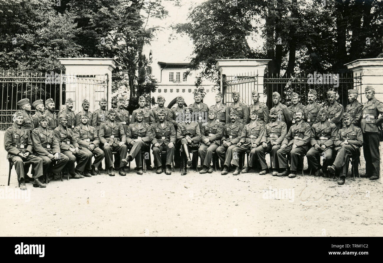 WW2 German Platoon in Vlasim, Czechoslovakia Stock Photo - Alamy