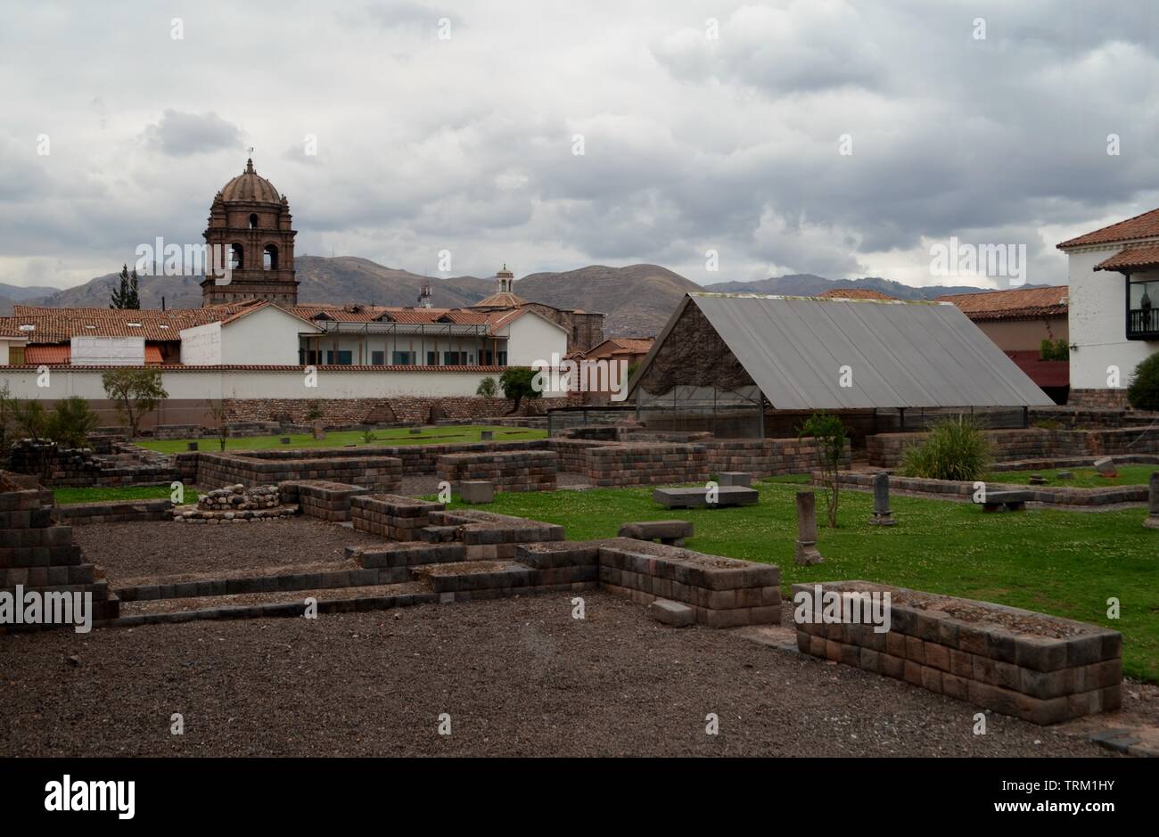 Peru,Cusco.Central area of Cusco, houses and roads Stock Photo - Alamy