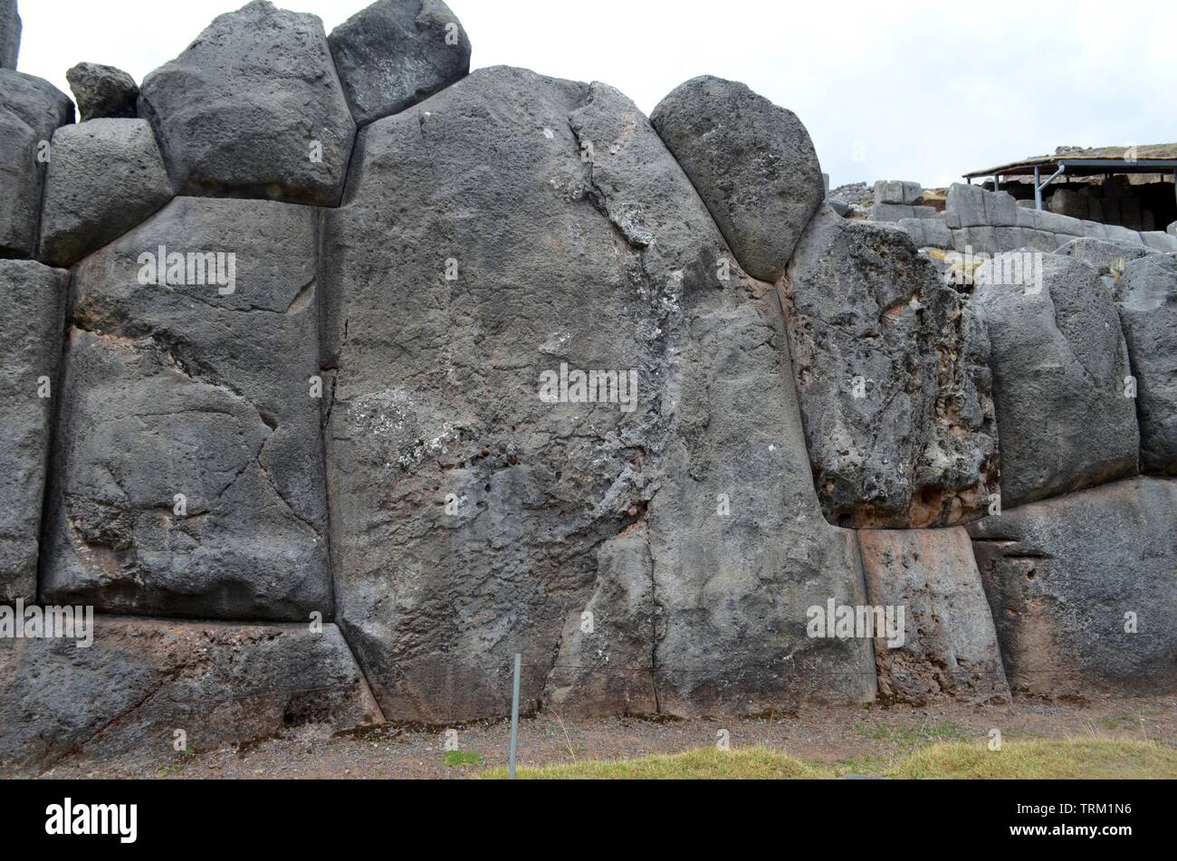 Peru,Cusco.Sasayhuamán, ancient military fortress of the Inca Stock ...