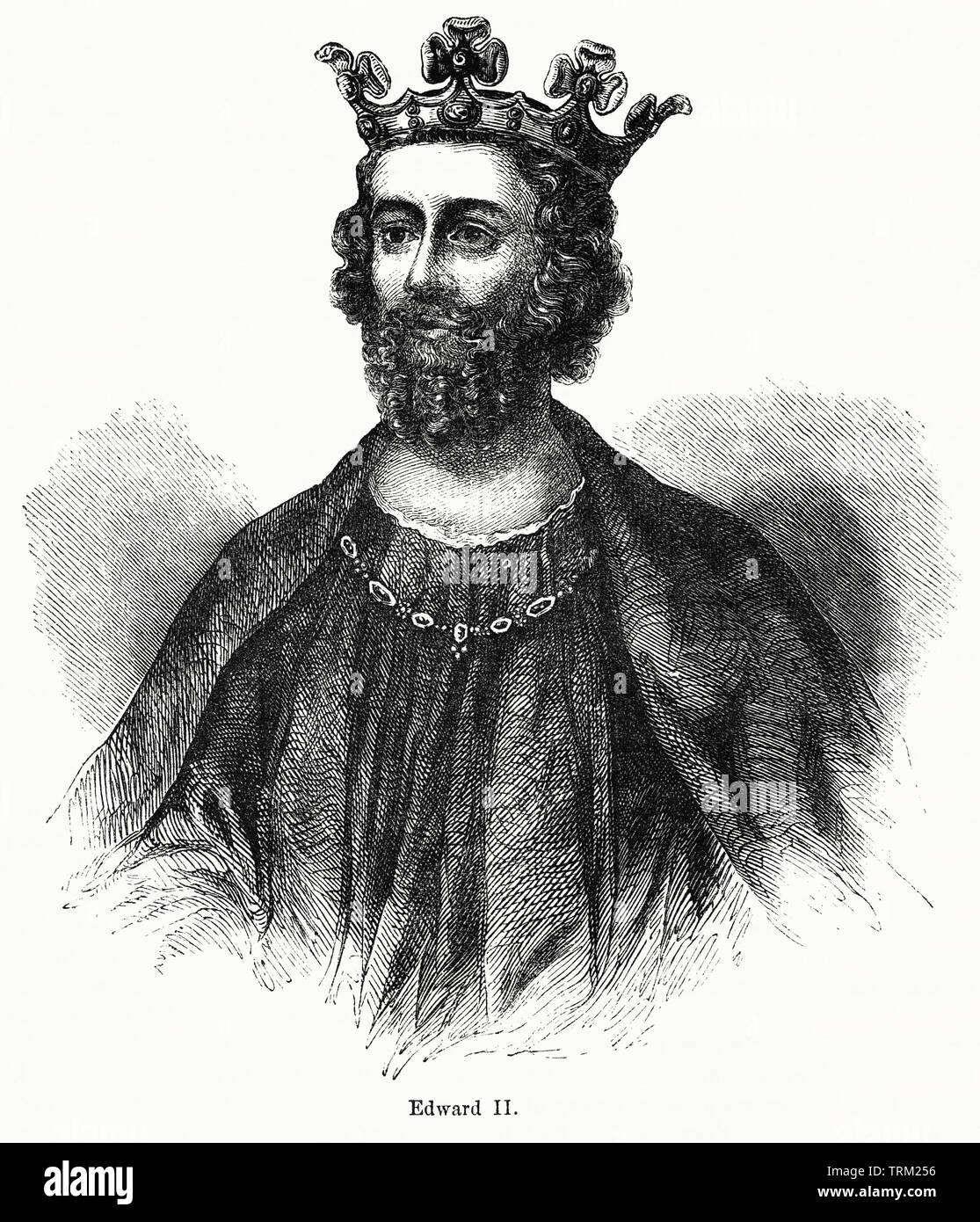 Edward II, King of England 1307-27, Illustration from John Cassell's ...