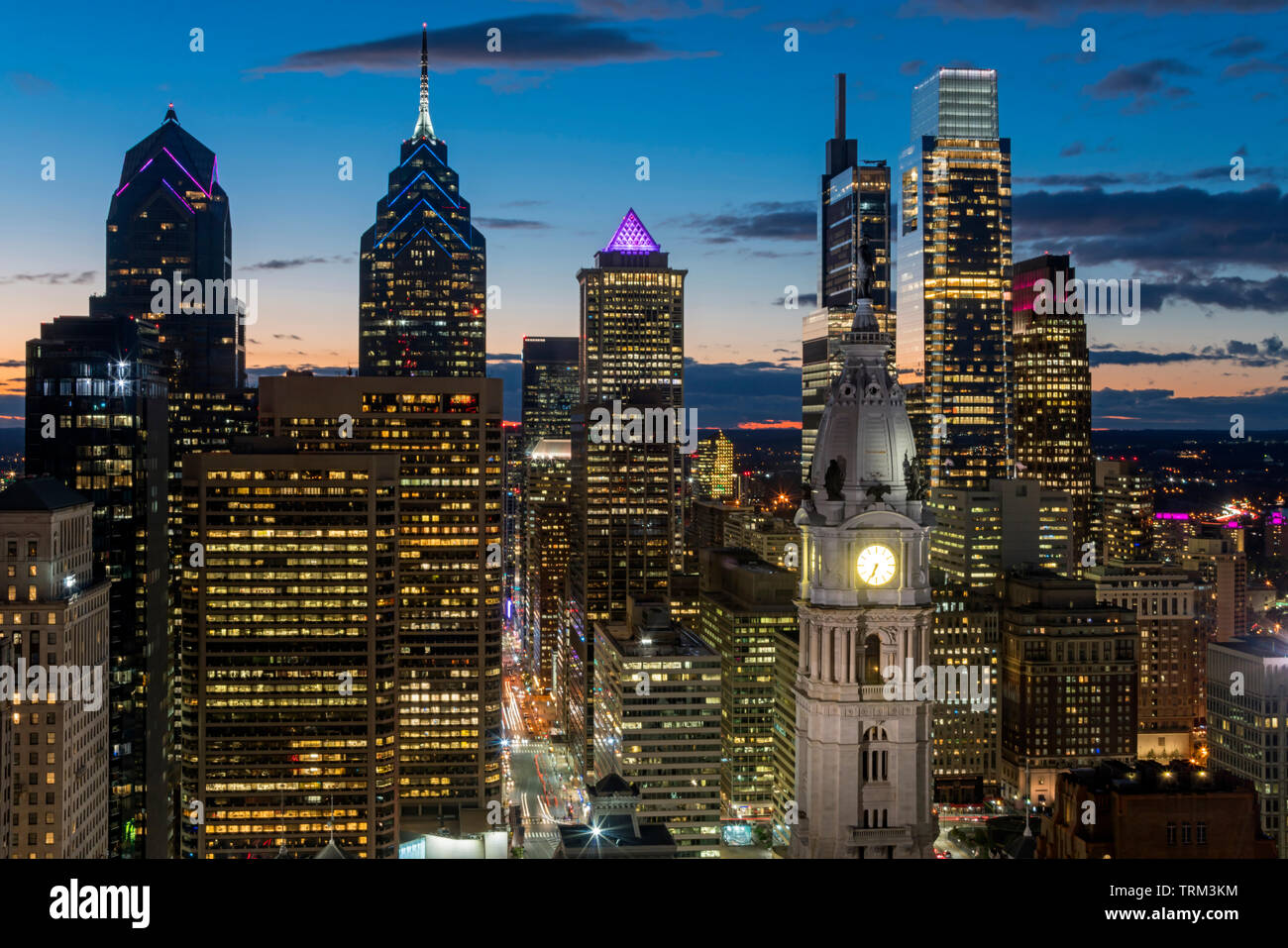 DOWNTOWN SKYLINE PHILADELPHIA PENNSYLVANIA USA Stock Photo - Alamy