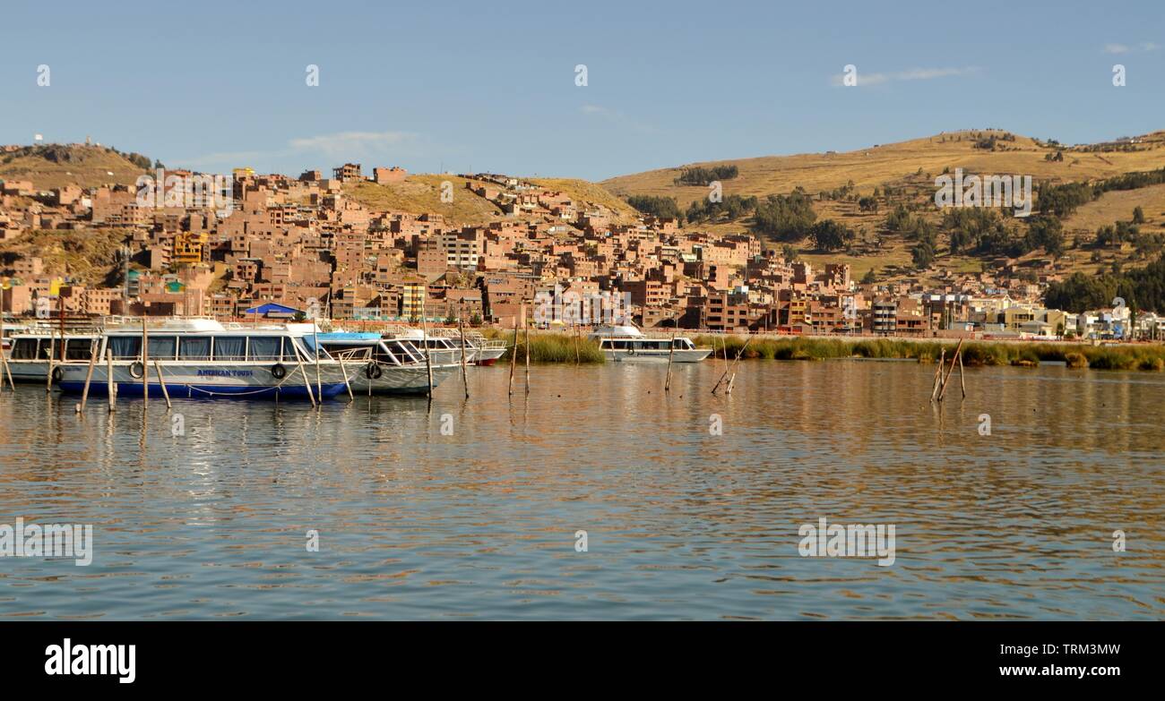 Peru,Puno,Titicaca. View of Titicaca Lake Stock Photo - Alamy
