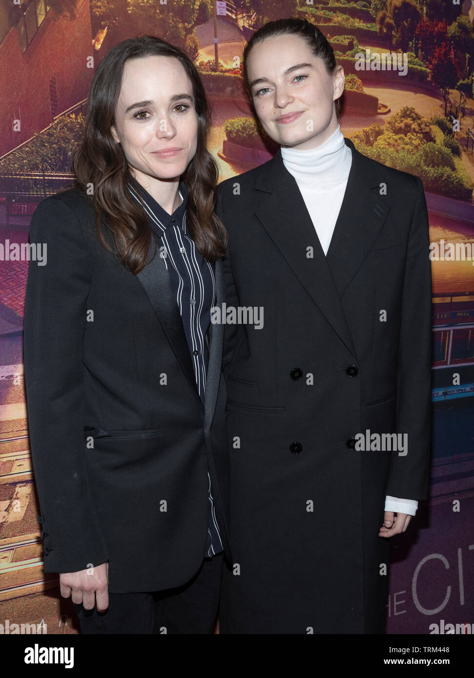 New York, NY - June 4, 2019: Ellen Page (Elliot Page) and Emma Portner ...
