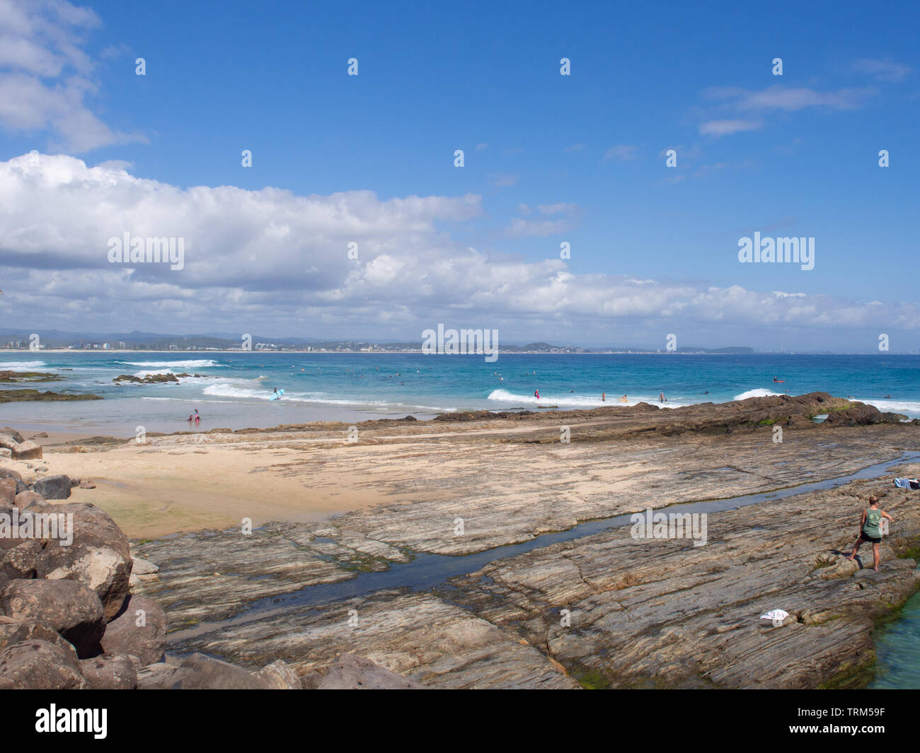 Snapper Rocks At Tweed Heads On The Gold Coast Stock Photo - Alamy