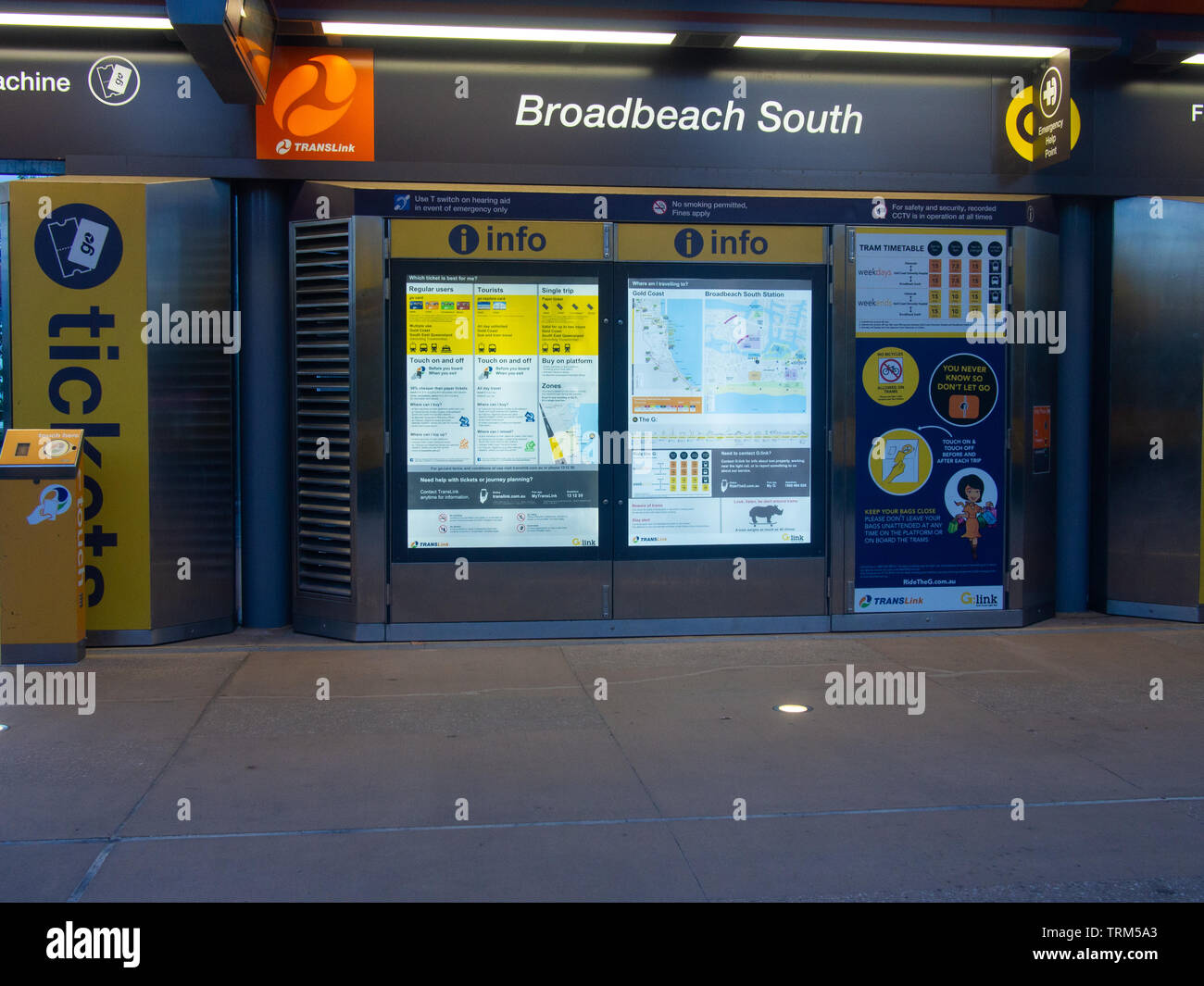 Platform At The Broadbeach South Light Rail Station On The Gold Coast ...