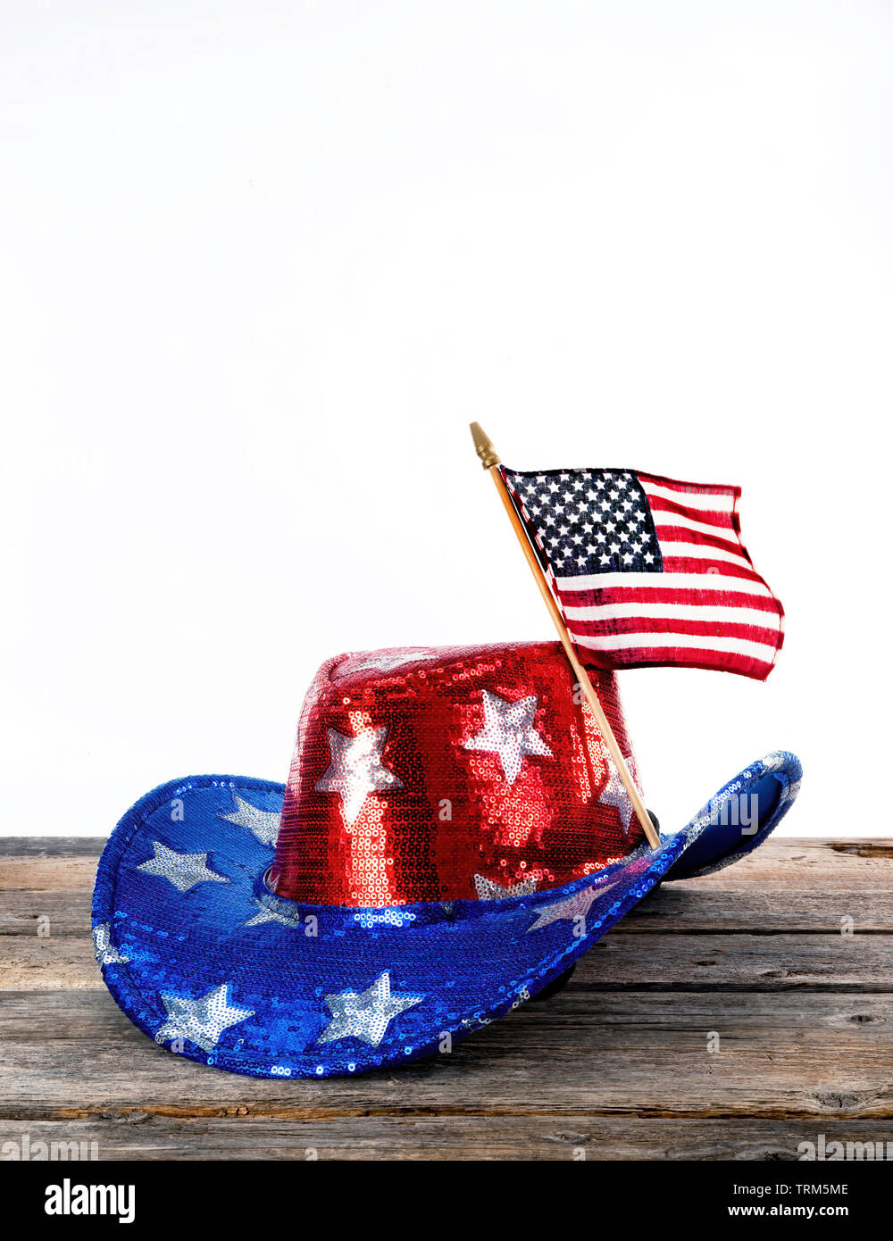 Uncle Sam cowboy hat with room for your type Stock Photo - Alamy