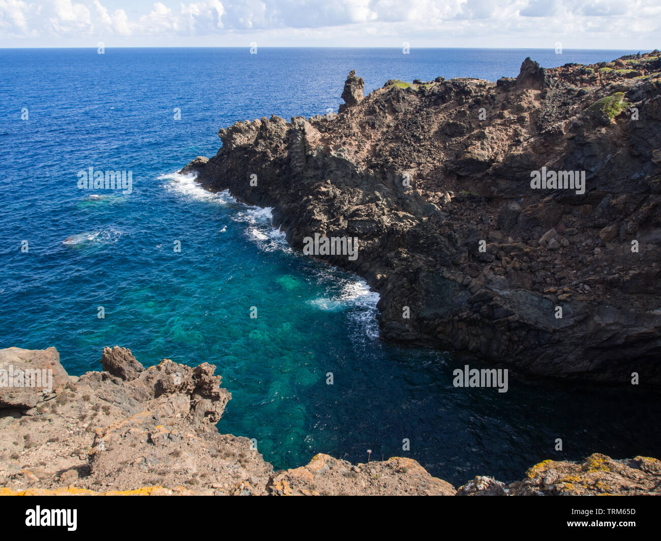 Sea, coast and cliff of Pantelleria, Sicily, Italy, beautiful ...