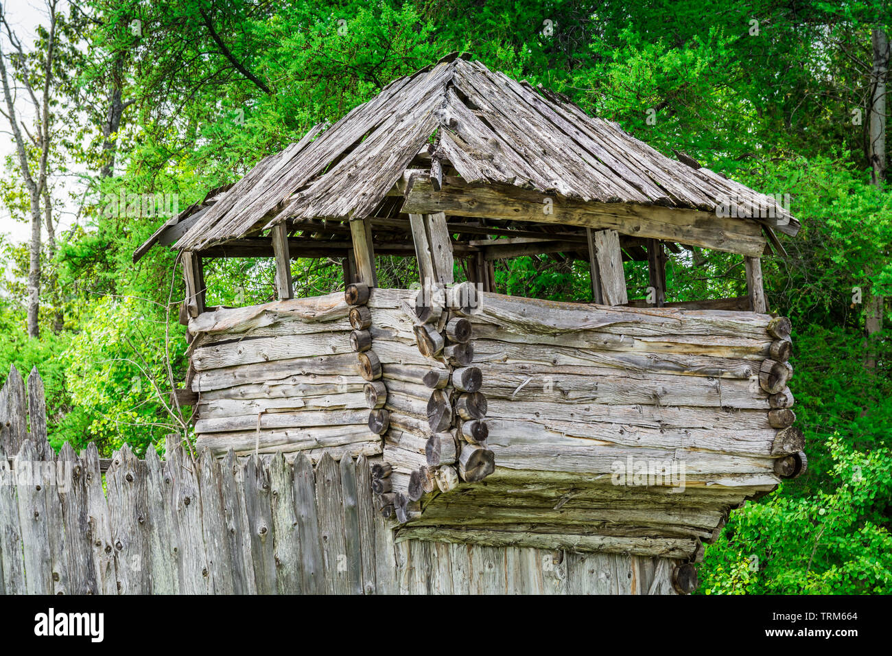 Vintage wild west outpost with vintage buildings with aged wooden ...