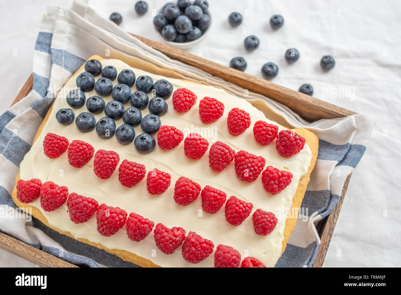 USA Flag Cake Stock Photo - Alamy