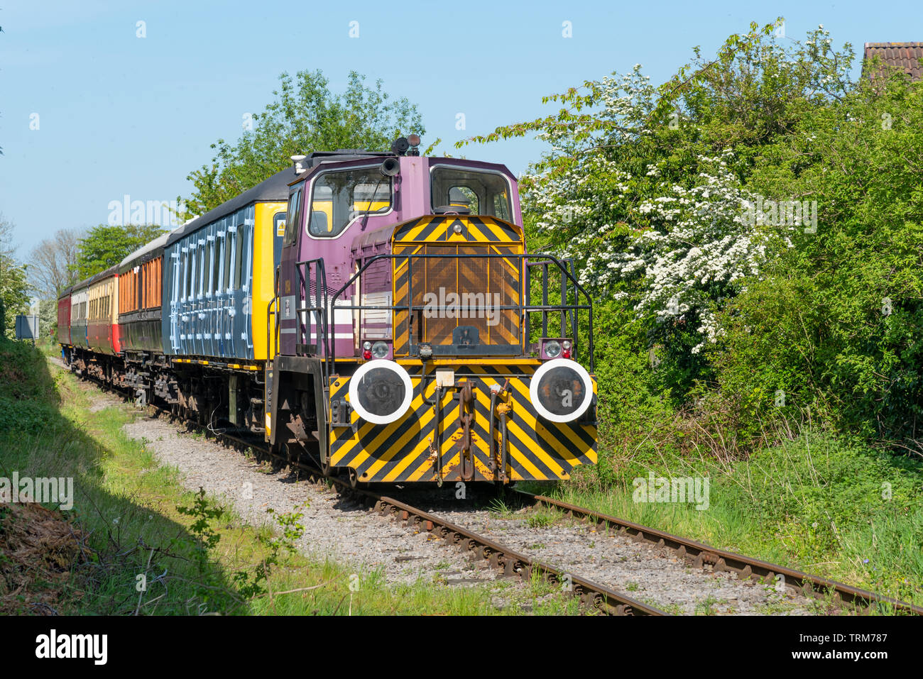 Old diesel train Stock Photo - Alamy