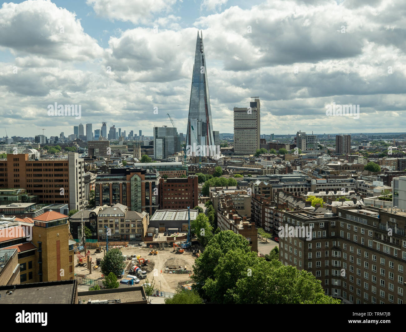 The Shard skyscraper in the Southwark area of London, England. Designed ...