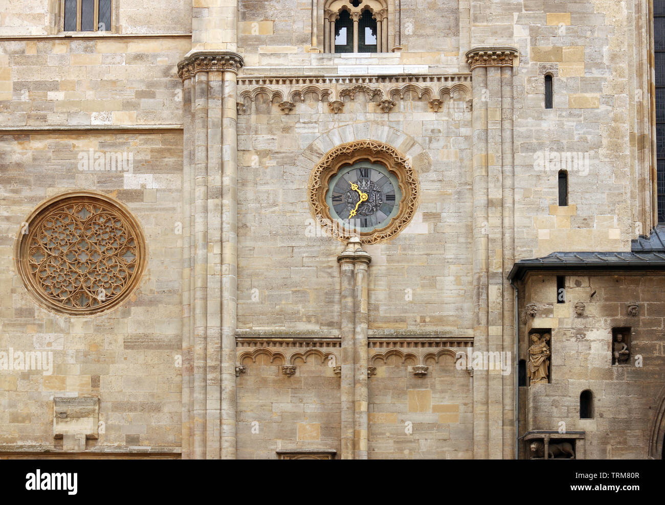 Saint Stephens Cathedral clock wall detail Vienna Austria Stock Photo ...