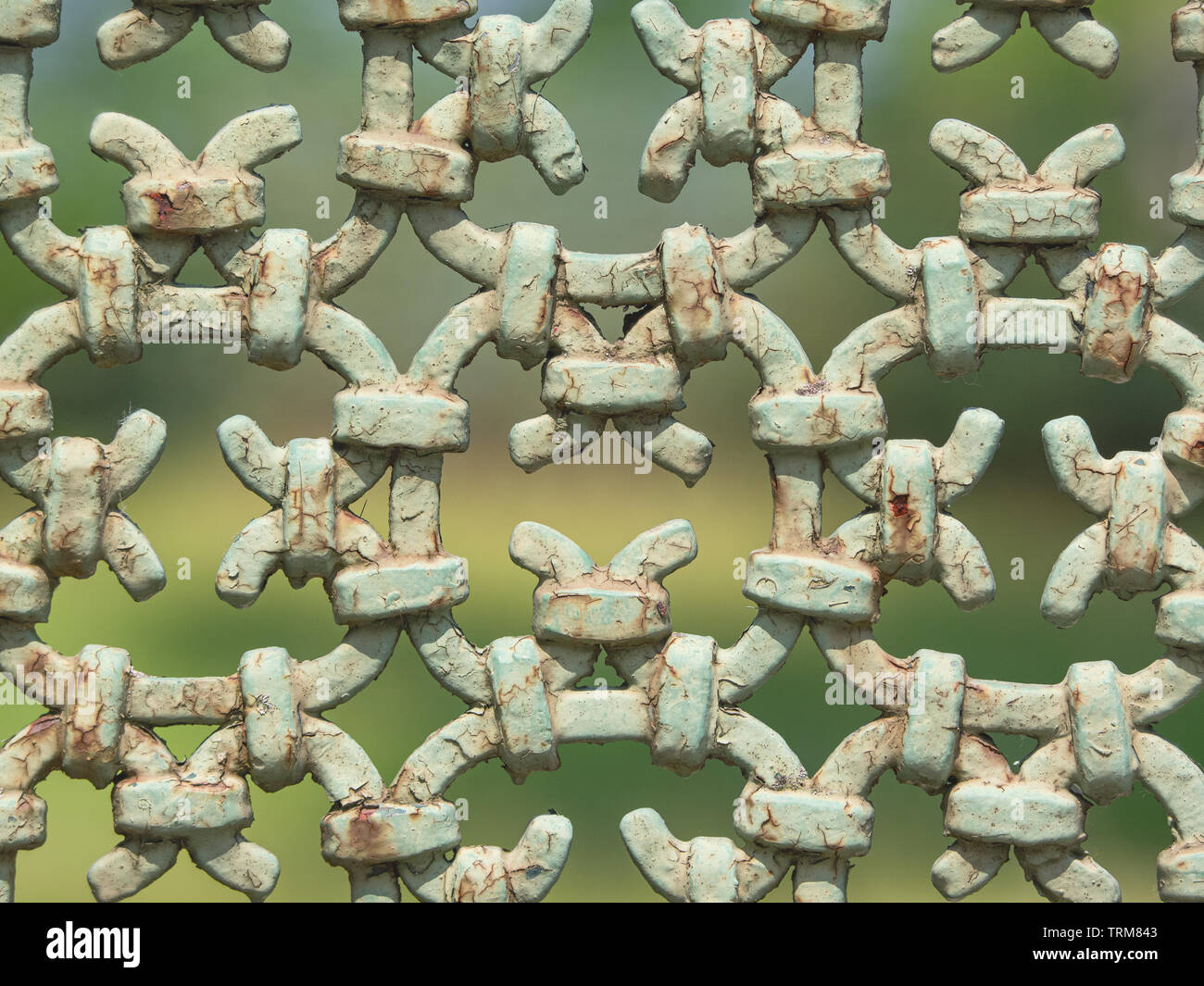 iron mesh covered with rust of an old "liberty" gate. Texture ...