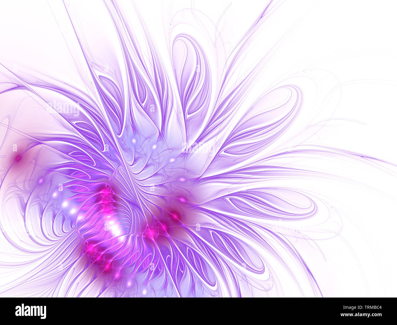 Fractal fantasy and artistic flower. Beautiful shiny futuristic ...
