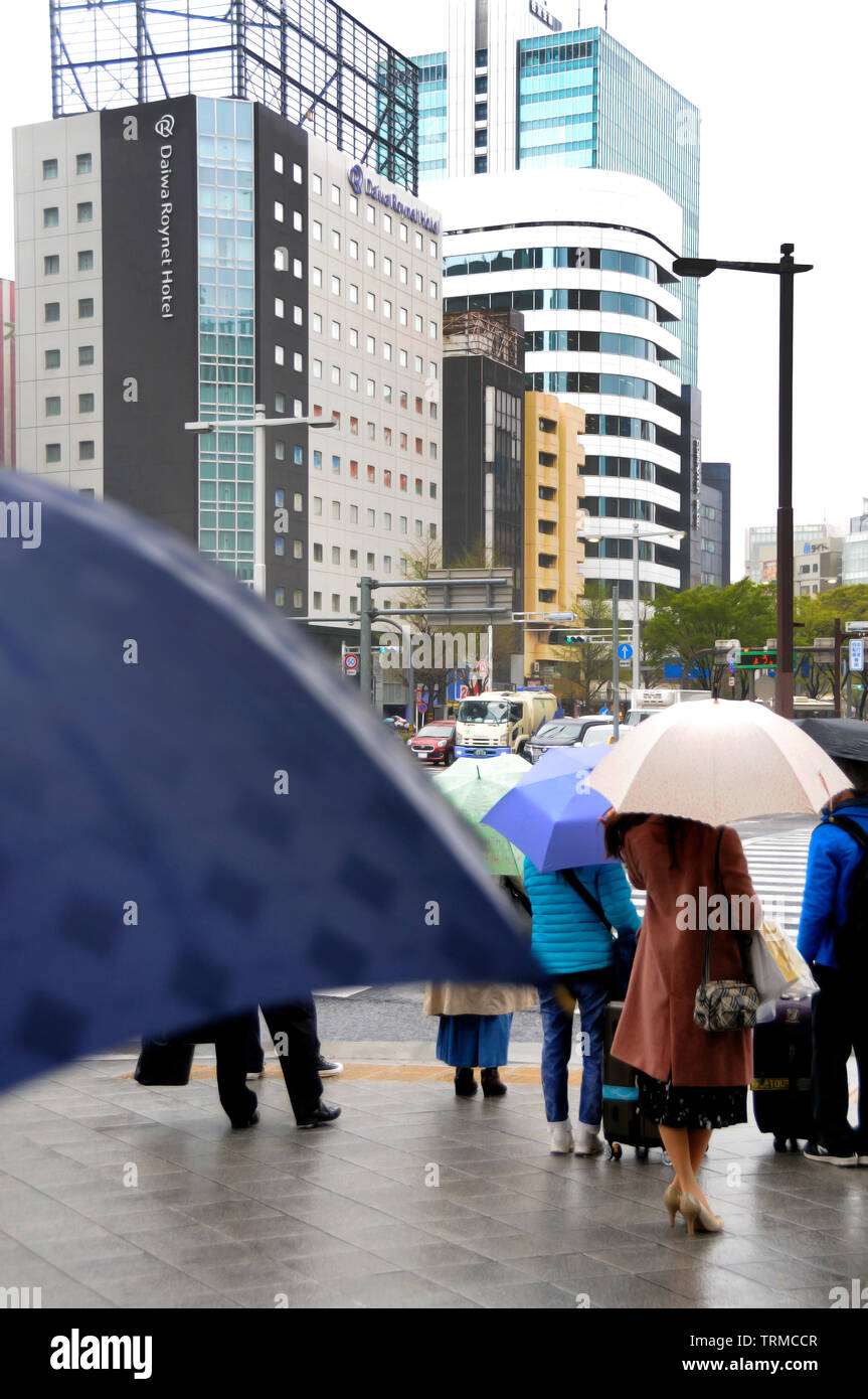 Rainy day in Nagoya Japan Stock Photo - Alamy