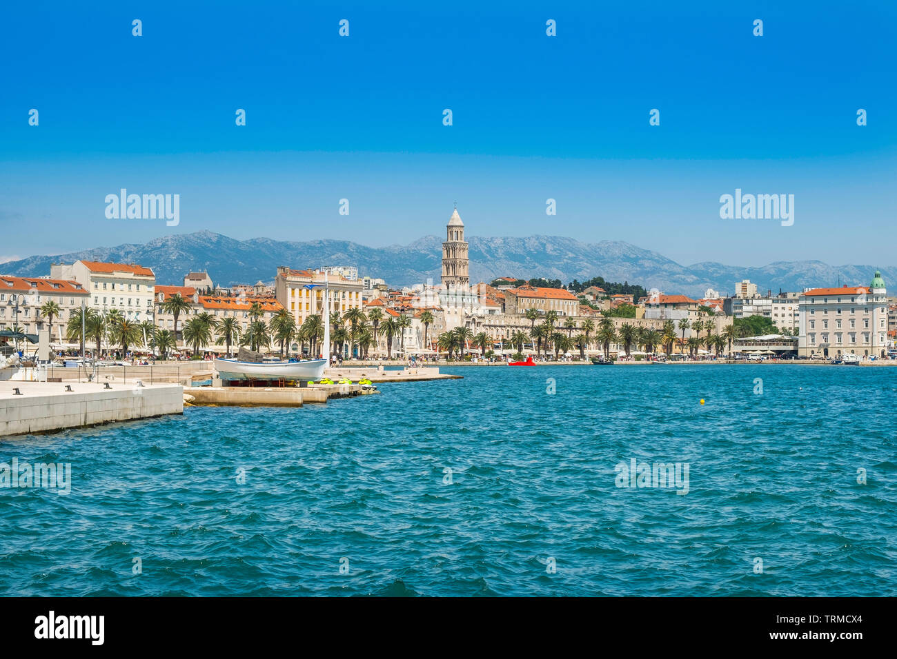 Harbor of Split, Croatia, largest city of the region of Dalmatia and ...
