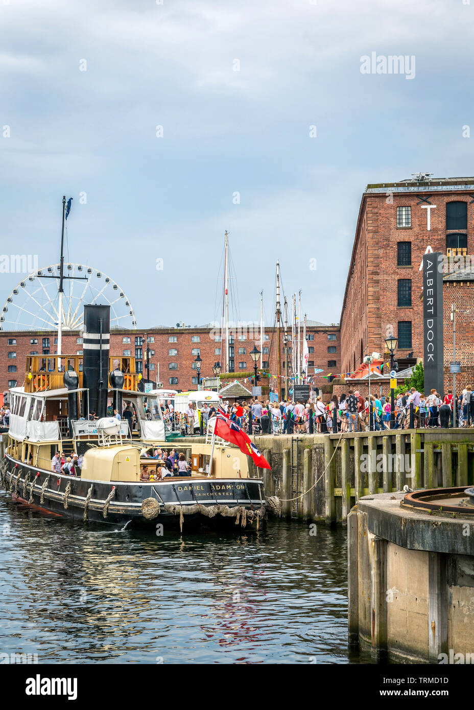 Boats docked in Liverpool during Tall Ships Regatta Stock Photo - Alamy