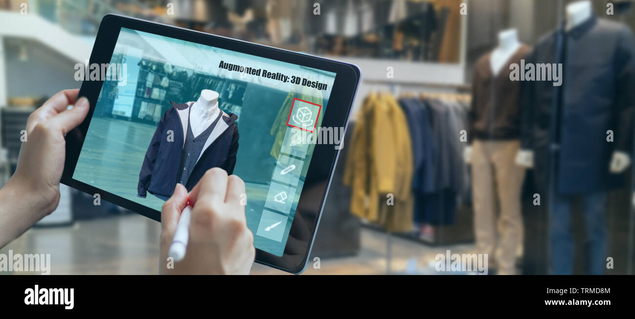 augmented mixed virtual reality to design a clothes in 3D fashion ...