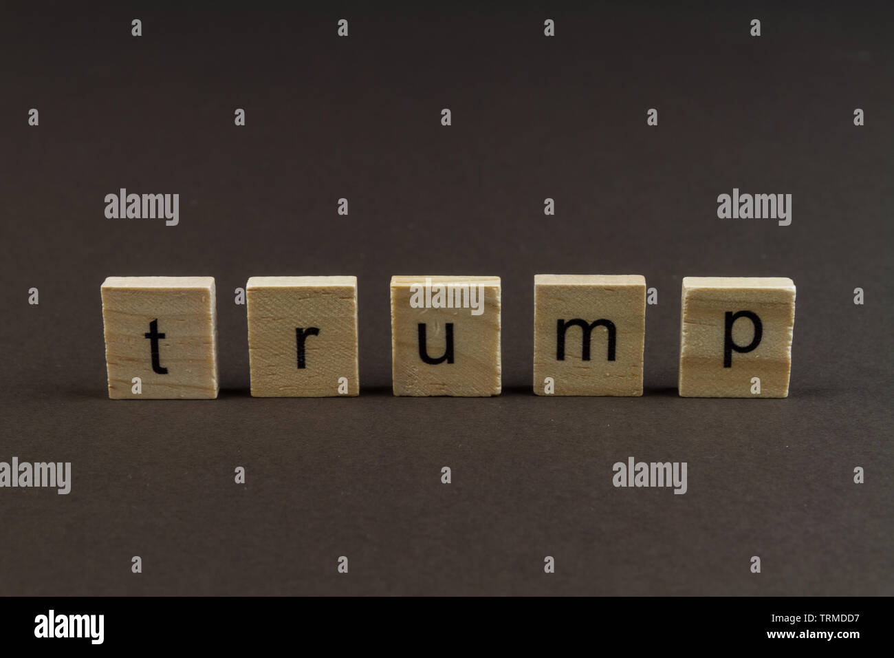 Trump spelled by children letter blocks Stock Photo - Alamy
