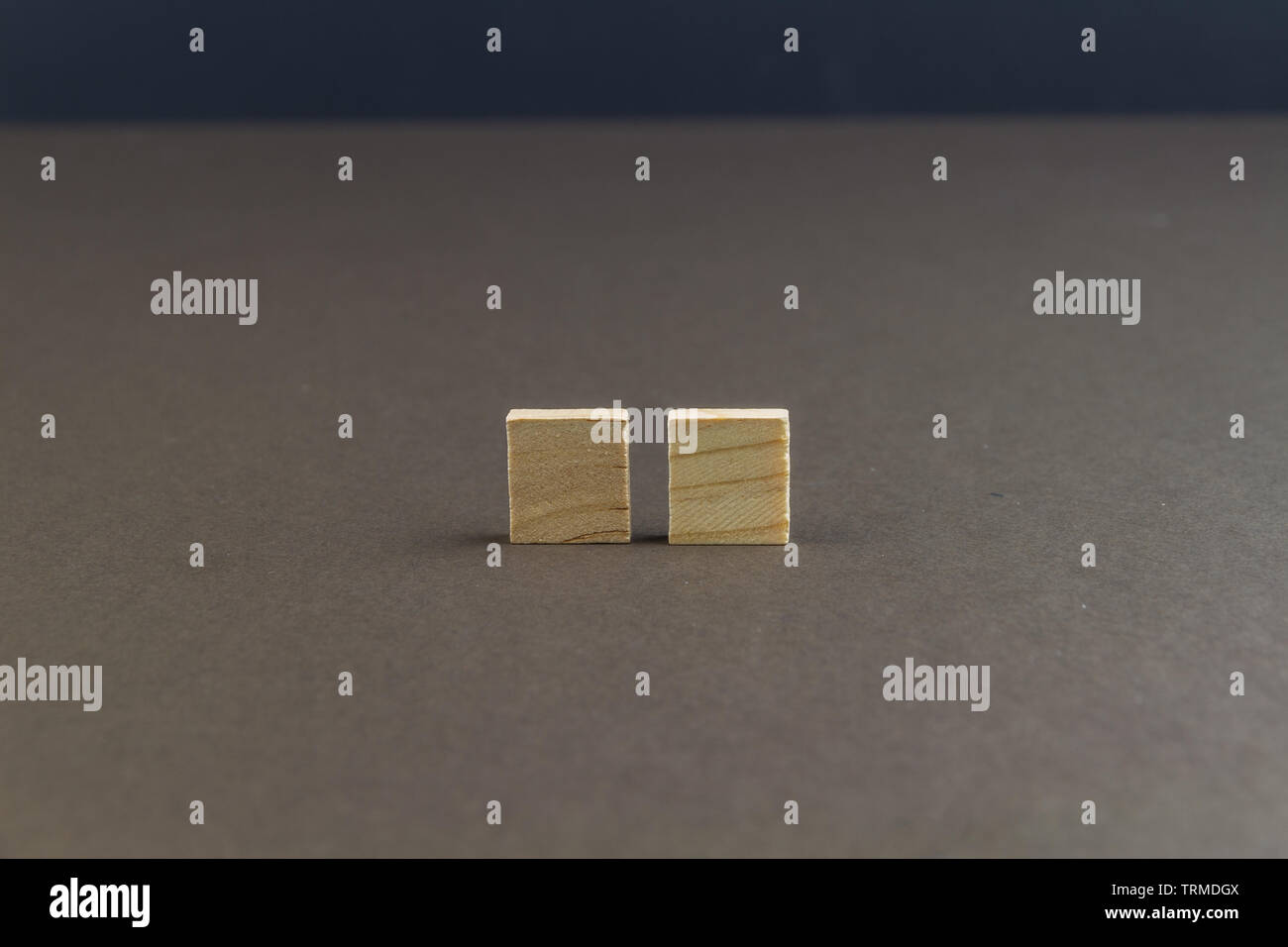 Two wood blocks against dark background, graphic resource, template ...