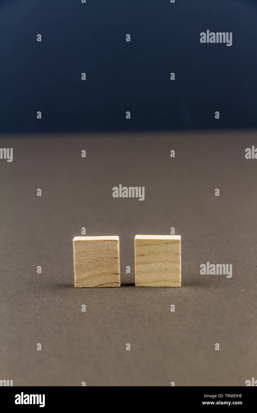 Two wood blocks against dark background, graphic resource, template ...