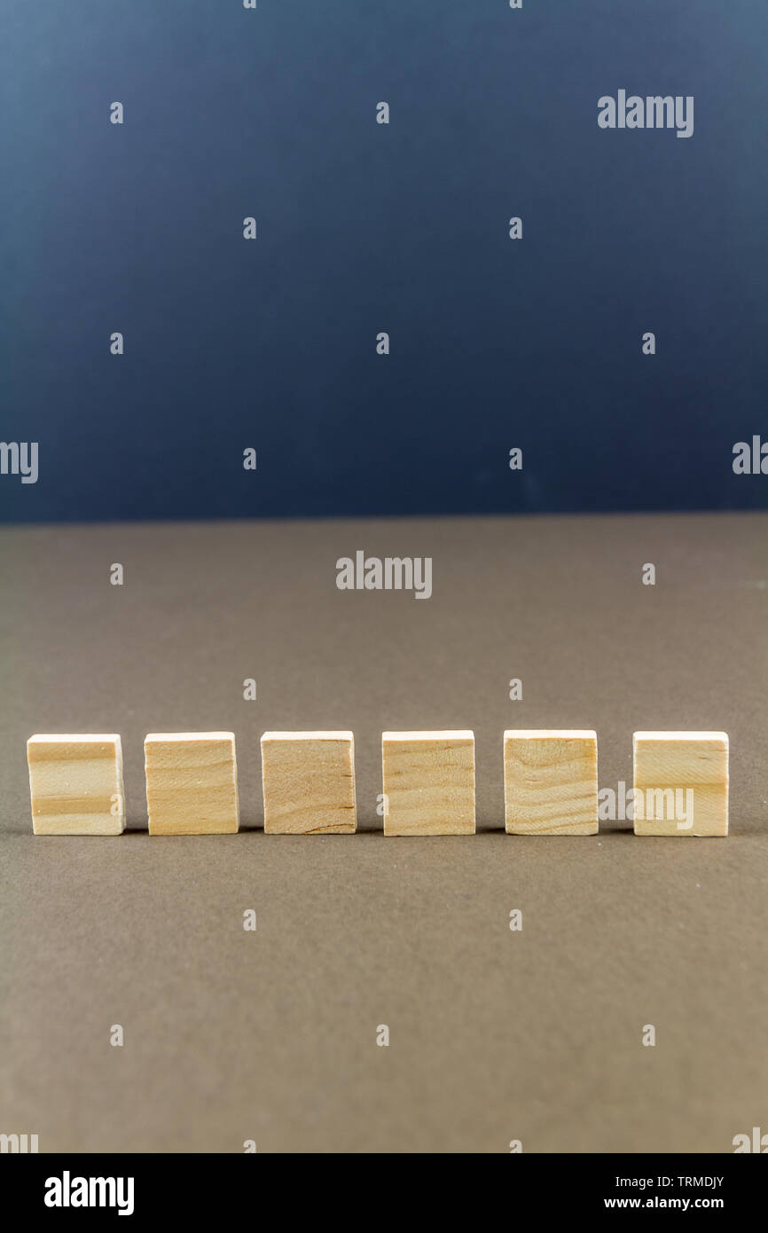 Six wood blocks against dark background, graphic resource, template ...