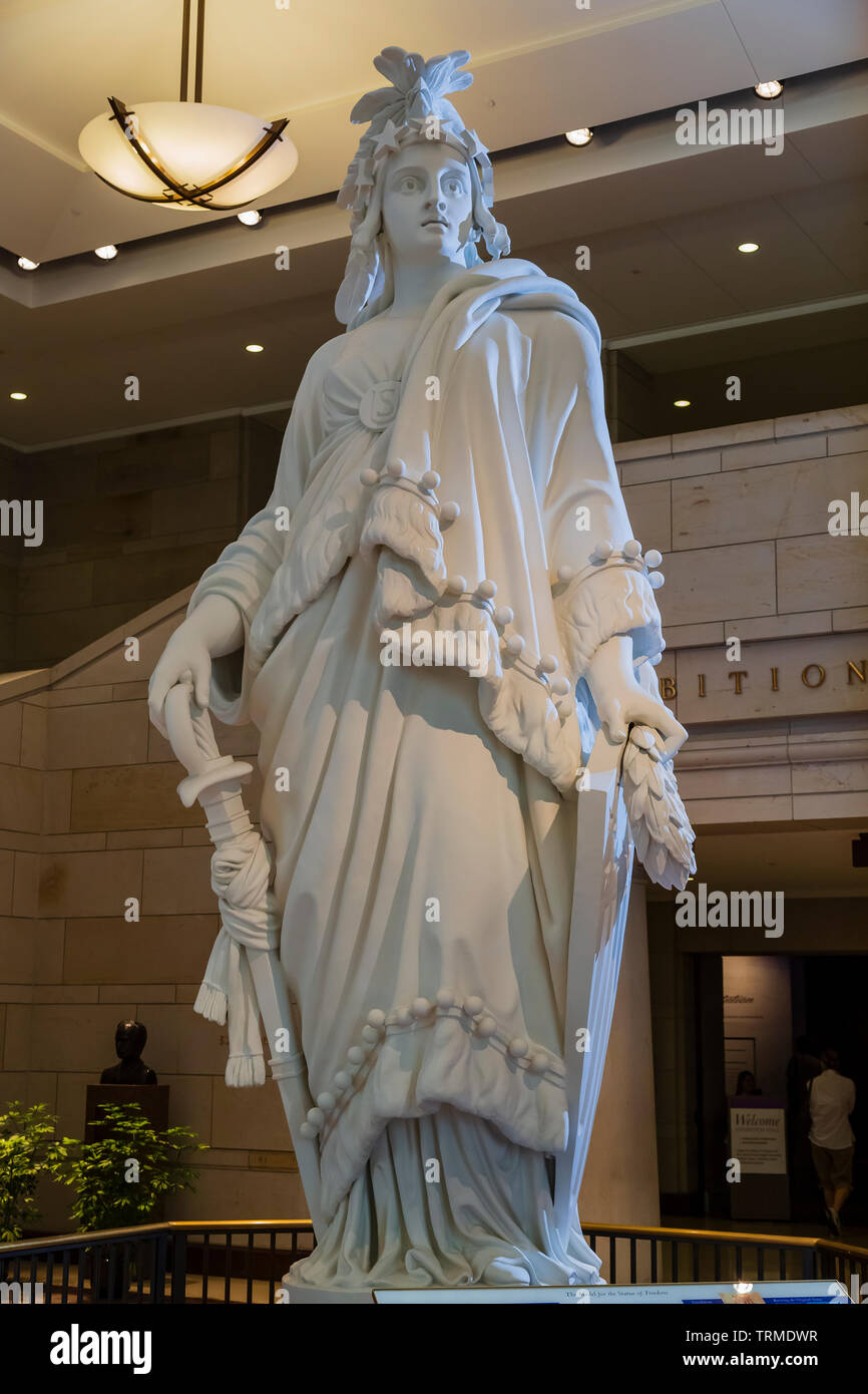 The original plaster model for the bronze Statue of Freedom in the US ...