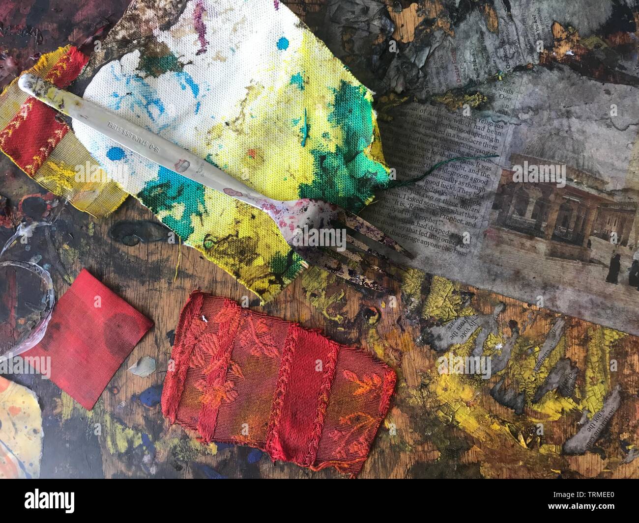 Art, Splashes, Spillage, Paint, Ink, Mess, Studio, Palette, Abstract ...