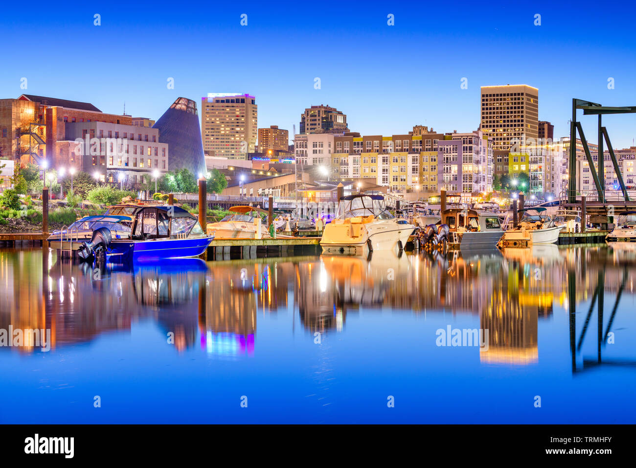 Tacoma waterfront at sunset hi-res stock photography and images - Alamy