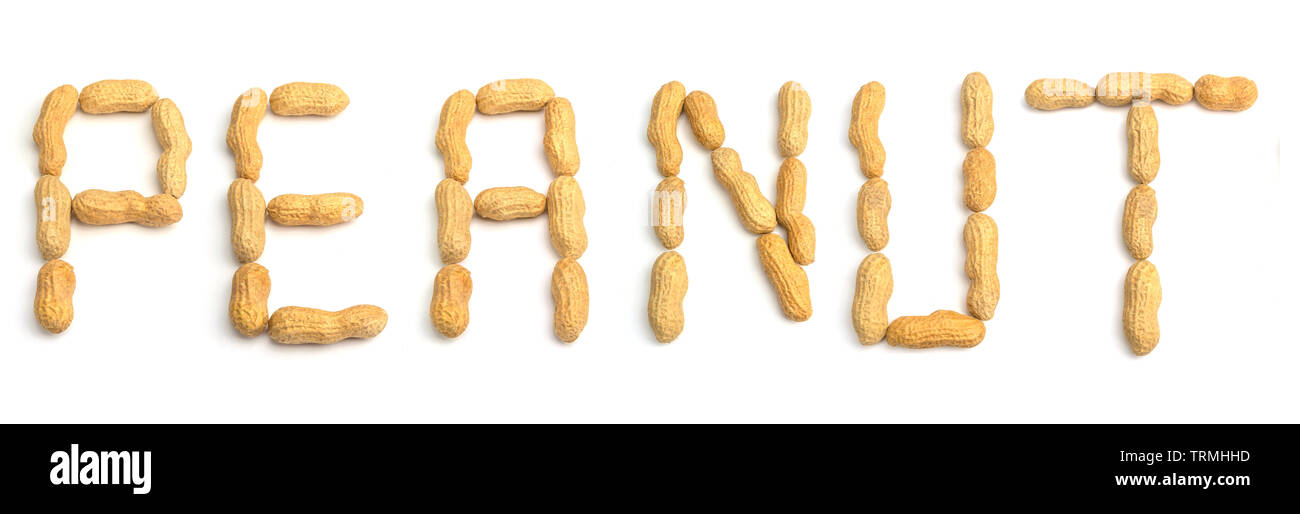 The Word PEANUT made of Peanuts for creative Food Concepts. Peanuts ...
